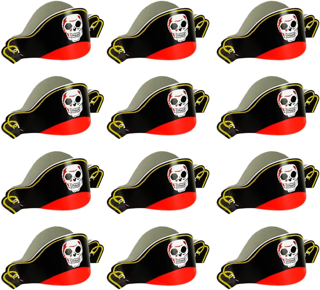 Amazon.com: Funny Party Hats Pirate Party Hats - 12 Pack - Pirate ...