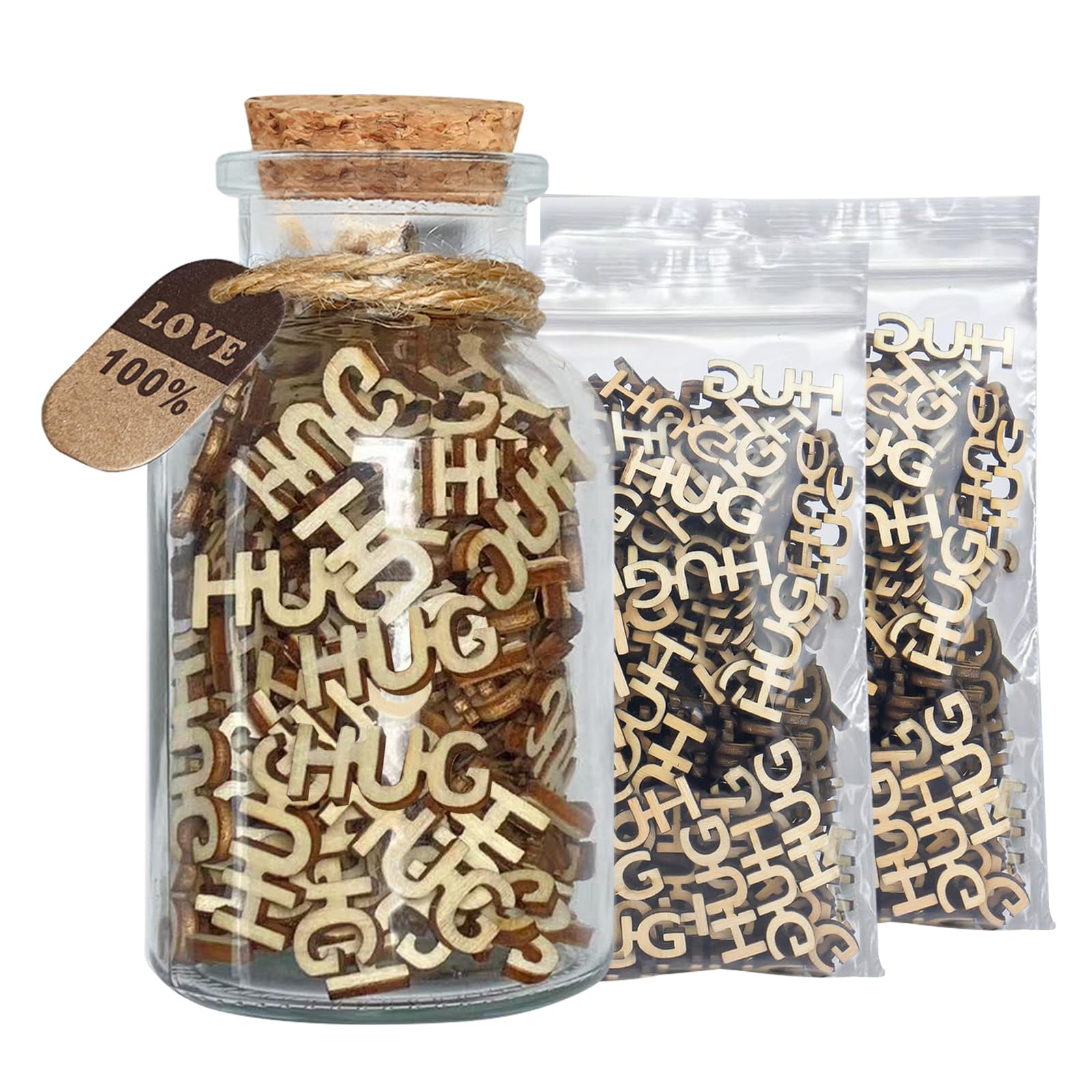 Amazon.com: LZAOA Hug of DIY（7oz） Gift Jar,Hug to Give, Mini Wooden ...