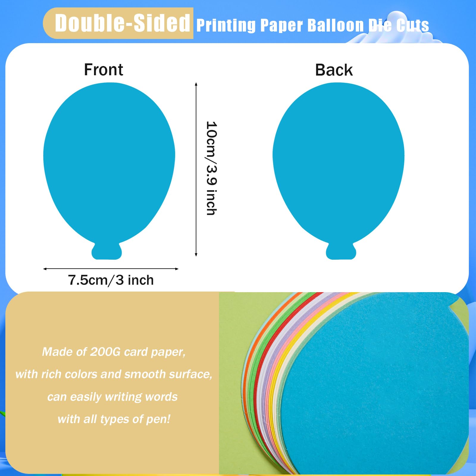 Snapklik.com : 360 Pcs Balloons Paper Balloon Cutouts 3.9 Inch Assorted ...
