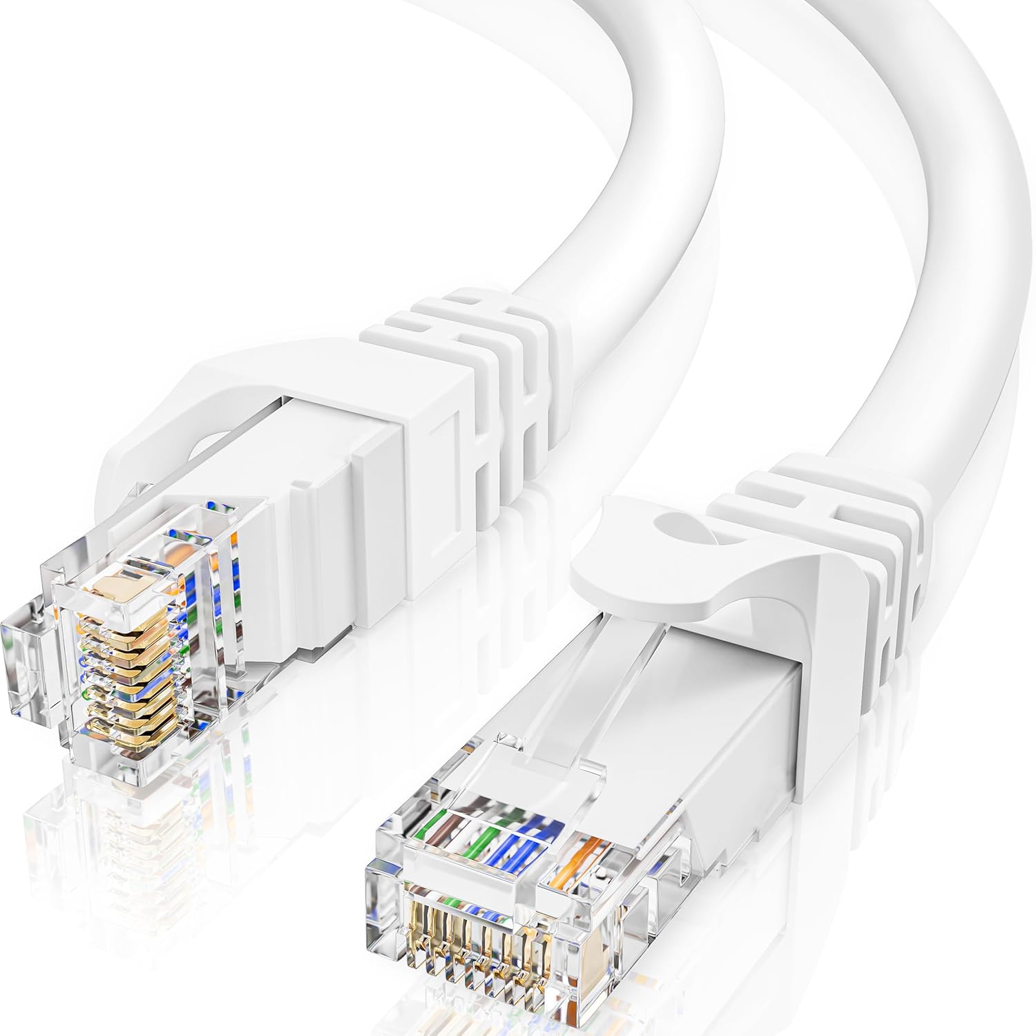 ikbc Ethernet Cable 5m White, Cat 6 High Speed LAN Internet Cable ...