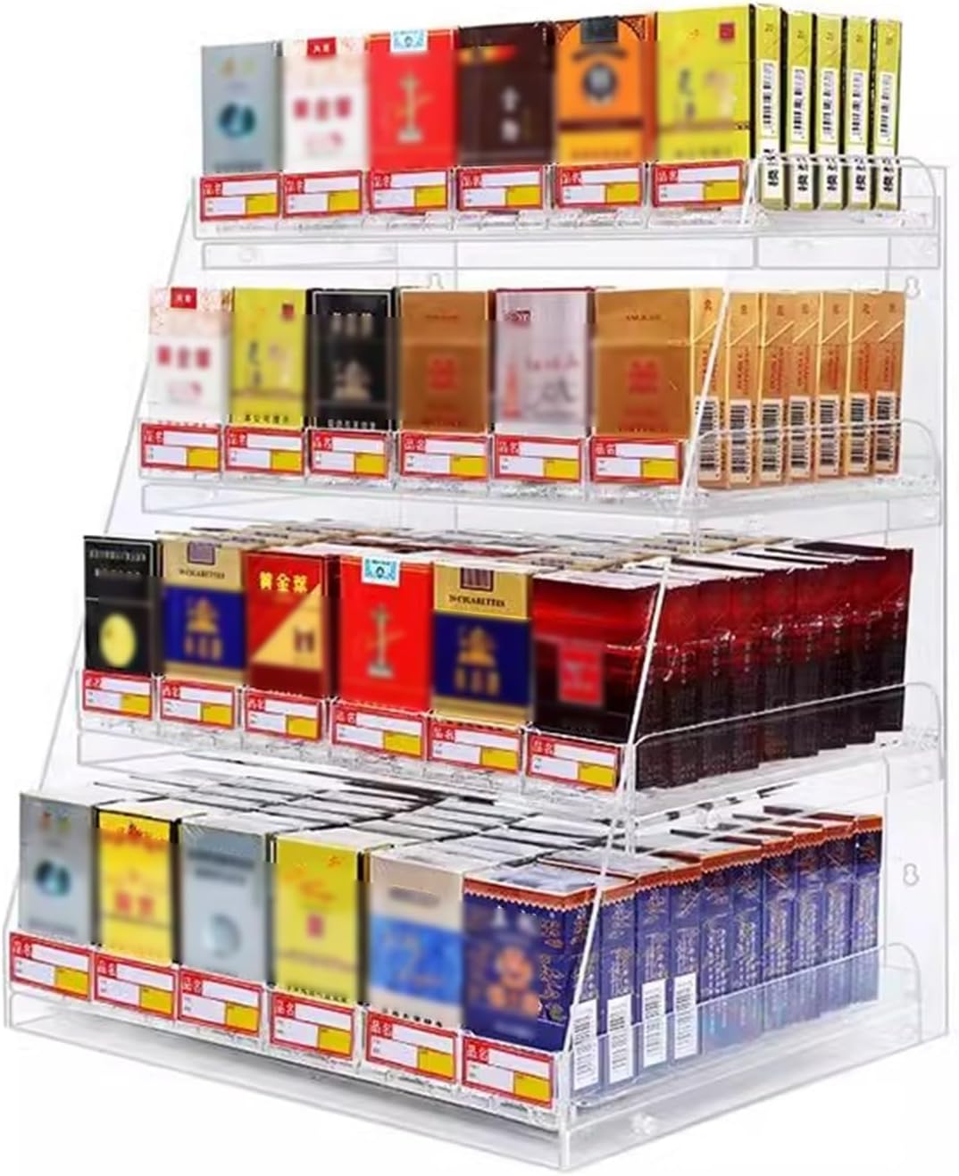 Amazon.co.jp: Acrylic Wall Mounted Display Cabinet, Cigarette Display ...