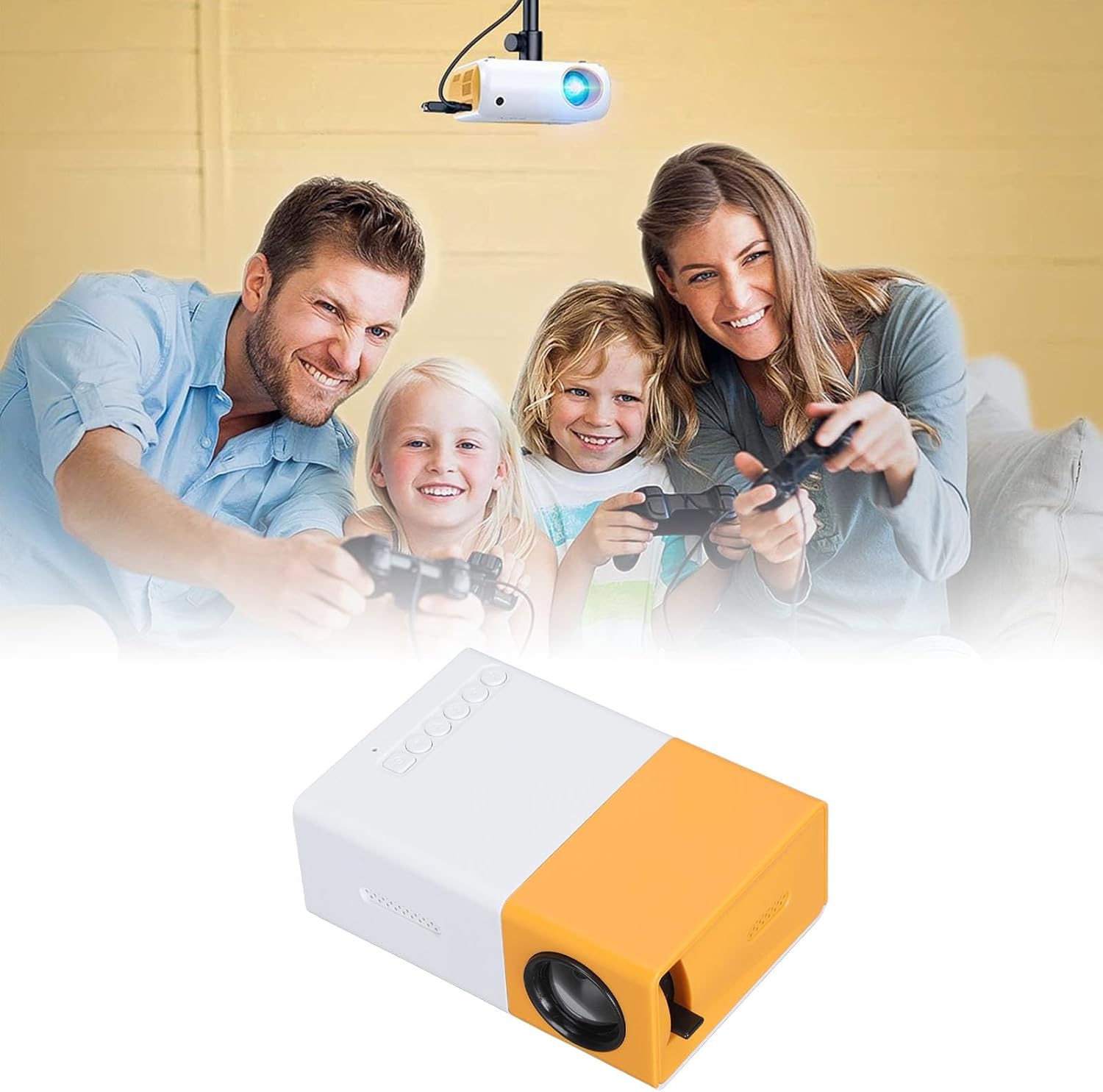 Amazon.com: Mini Projector, 1080P Full HD Video Projector, Portable ...