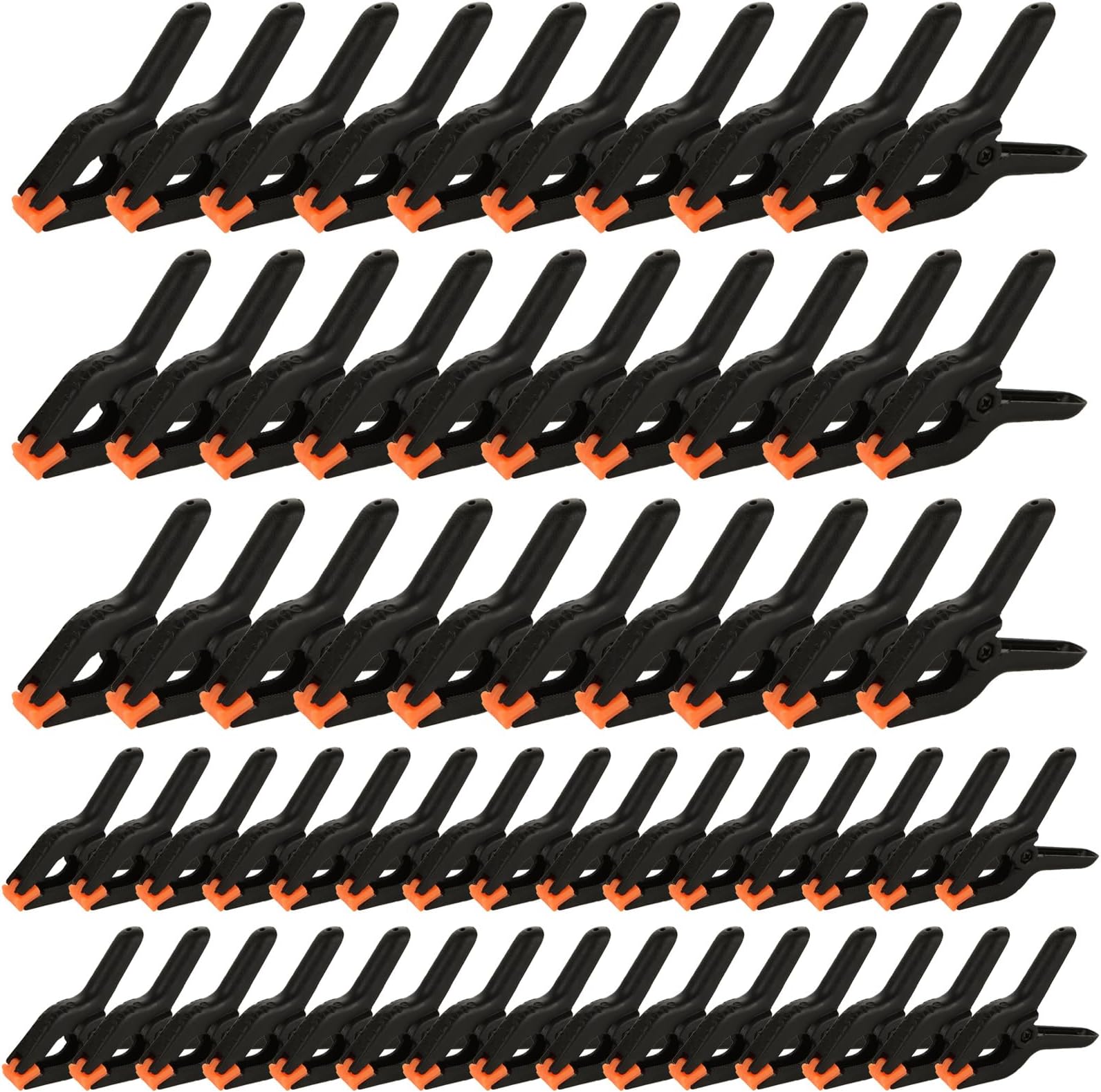 CYEER 60 Pcs Spring Clamps, 2 Sizes for Woodwork - Heavy Duty Nylon ...