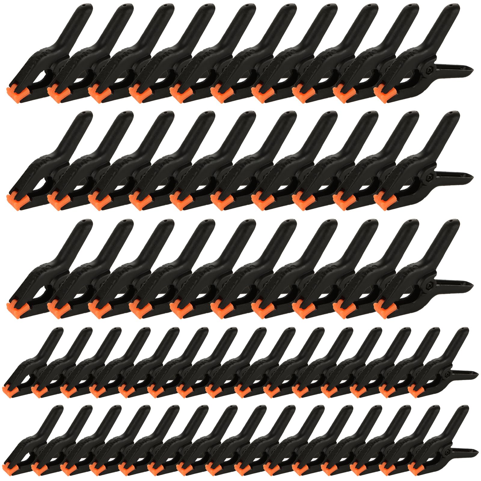 CYEER 60 Pcs Nylon Spring Clamps, 2 Size Heavy Duty Plastic Spring ...