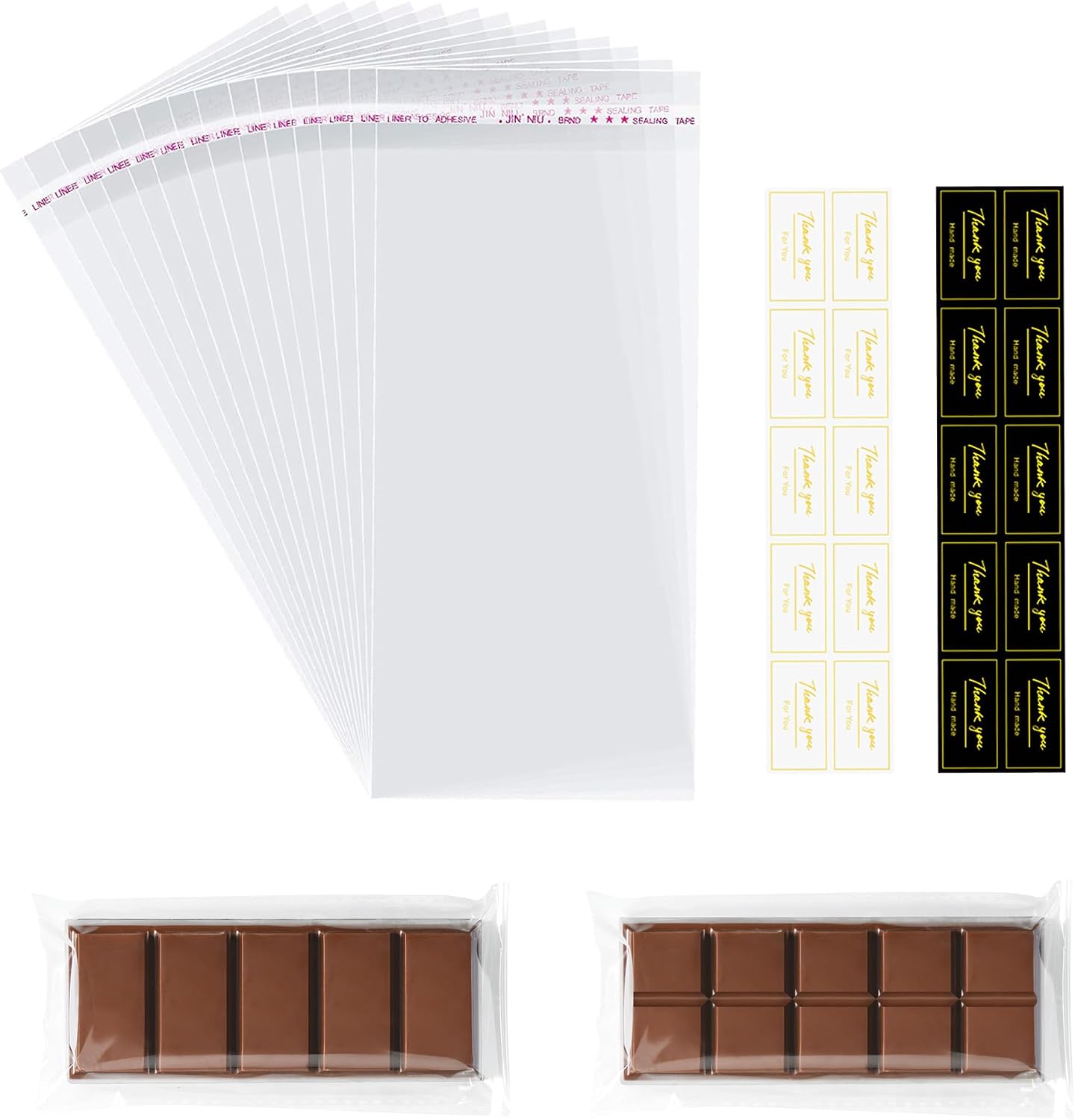 Amazon.com: 100 Pcs Wax Melt Snap Bar Package with 100 Pcs Thank You ...