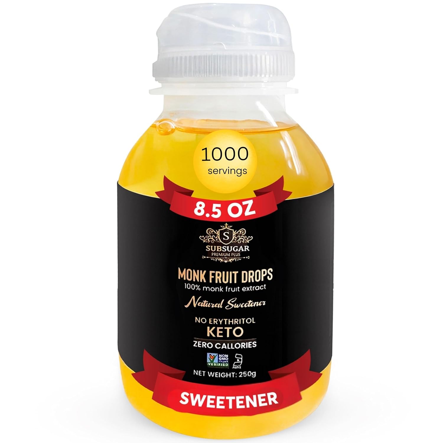 Amazon.com: SubSugar 100% Monk Fruit Drops Pure Liquid Monk Fruit ...