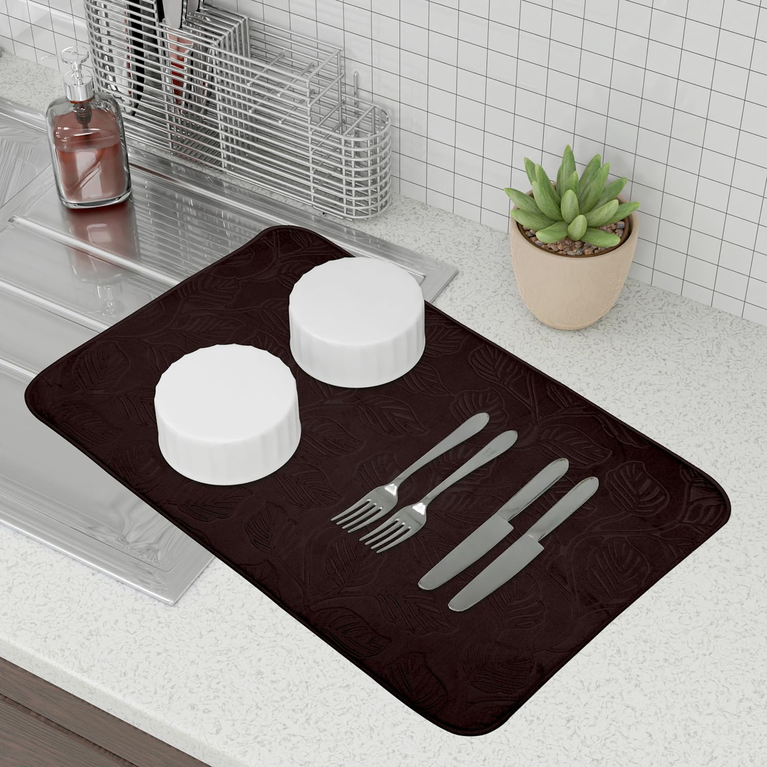 Kuber Industries Dish Dry Mat | Microfiber Drying Mat | Kitchen Drying ...
