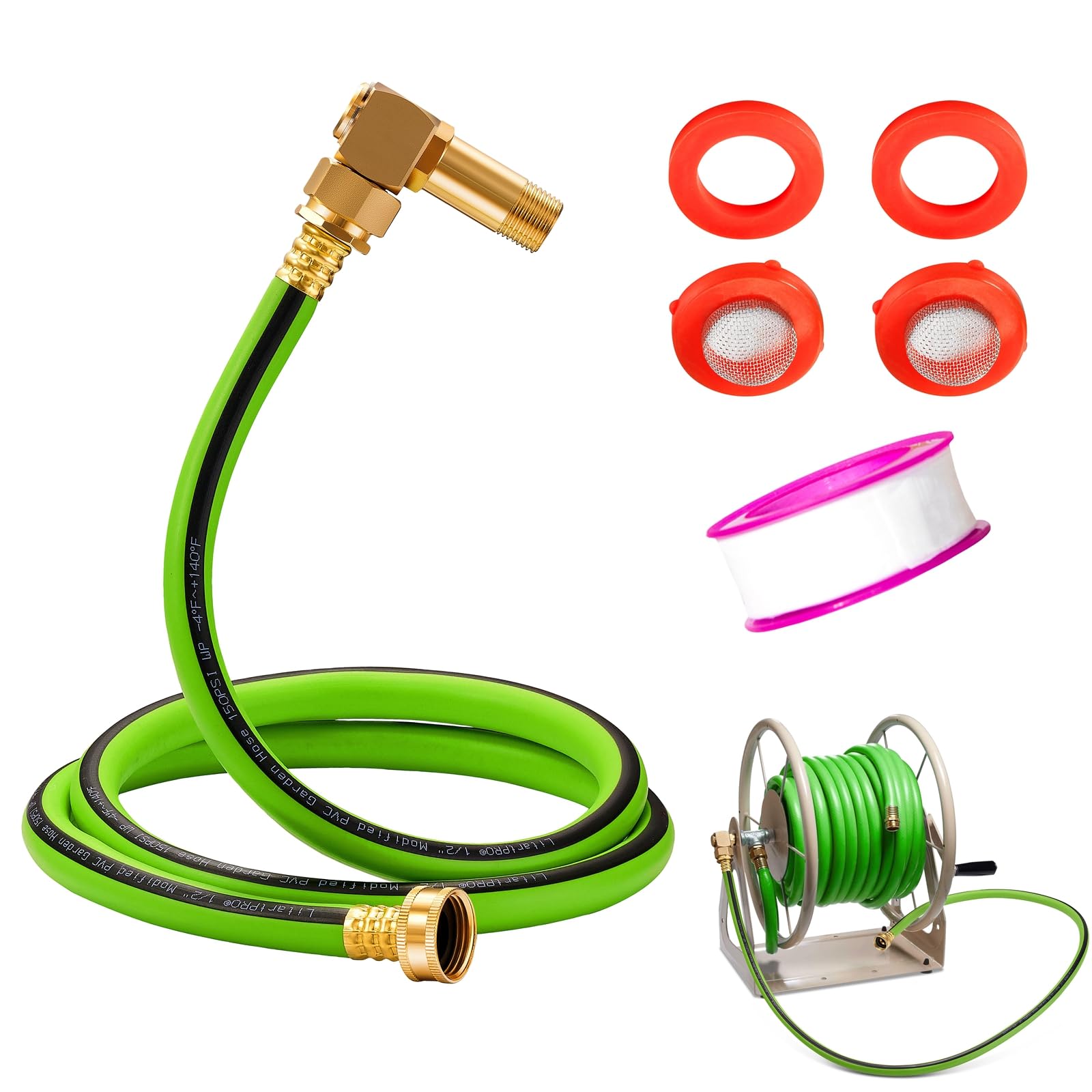 Amazon.com: Litorange LF Brass Hose Reel Parts Fittings & 5 FT ...