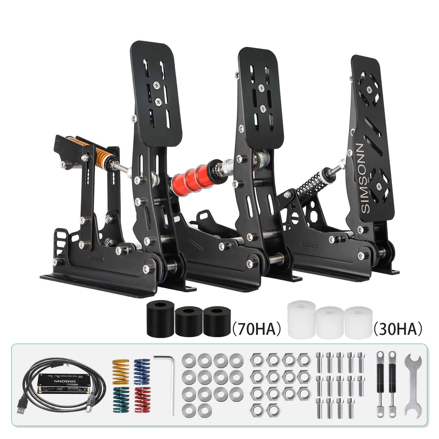 Amazon.com: SIMSONN PRO Sim Racing Pedals PC Racing Simulator Pedals ...