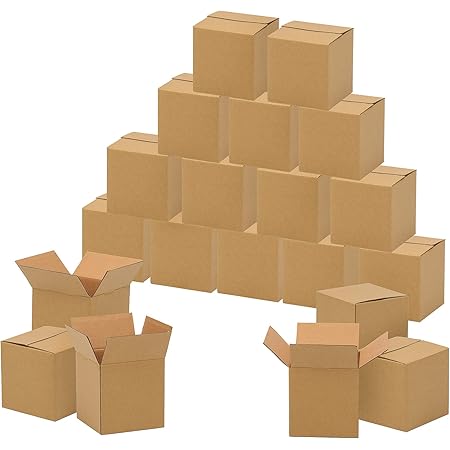 Amazon.com: FARRAY Shipping Boxes 4x4x4 inches (Inner Size), 50 Pack ...