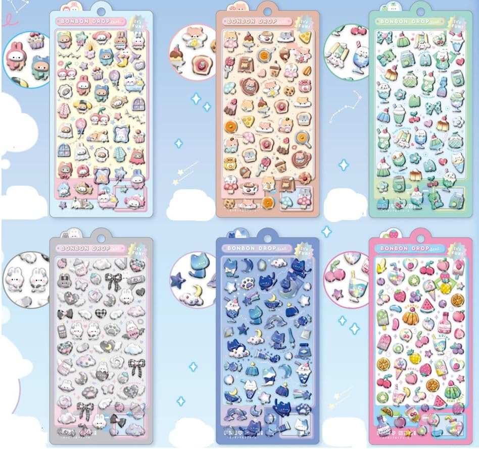 Amazon | シール ボンボンドロップシール 第3弾 qli_91122_91127 BONBON DROP seal sticker ...
