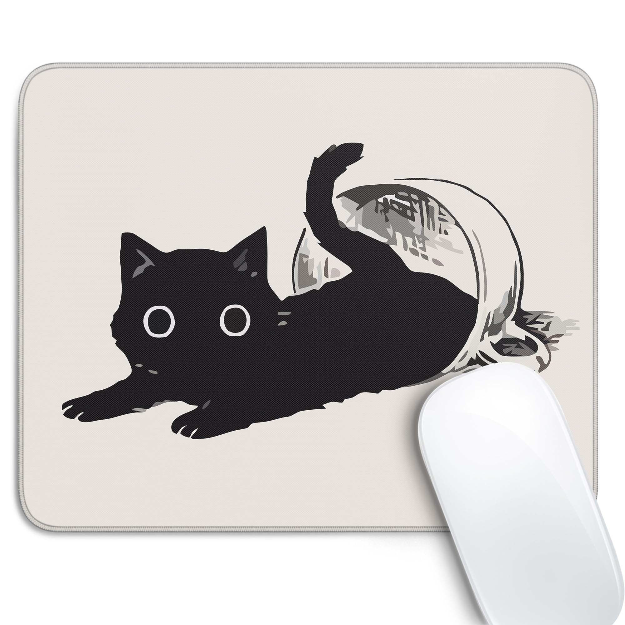 Amazon.com: Cute Black Cat Mouse Pad,Kawaii Anime Cat Mouse Pads for ...
