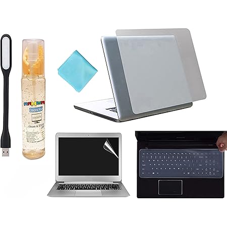 Anjo 8 in 1 Combo 15.6 inch Laptop Screen Guard, Keyguard, Laptop Skin ...