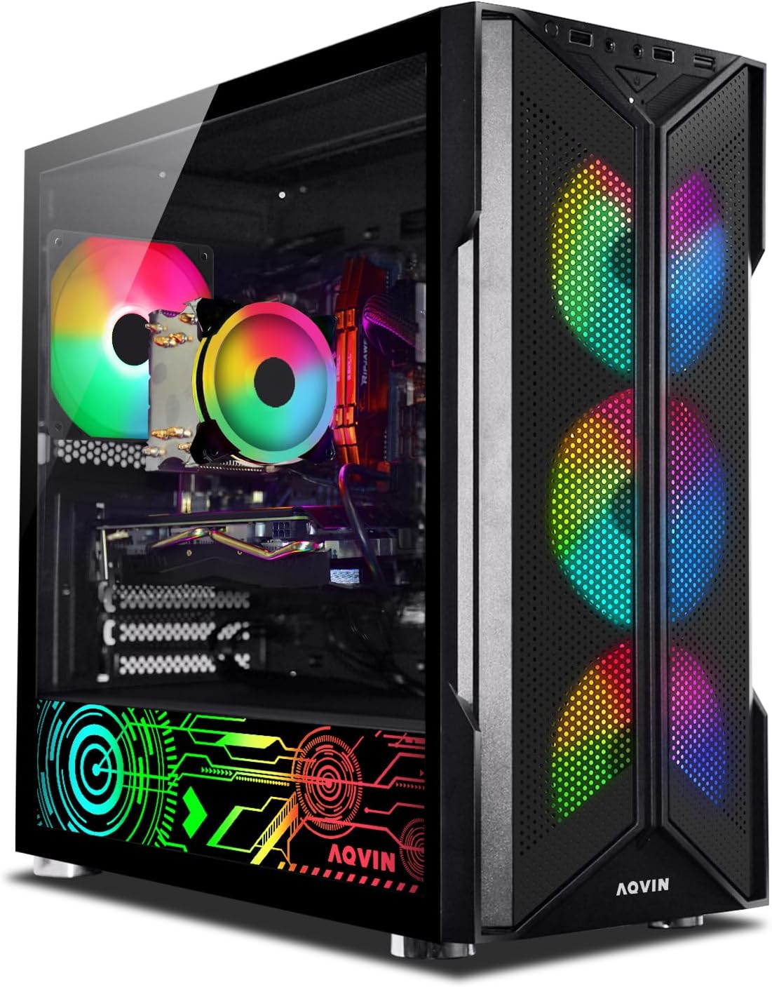 Amazon.com: AQVIN Tower Gaming Computer Desktop - Hexa Core i7 6-Core ...