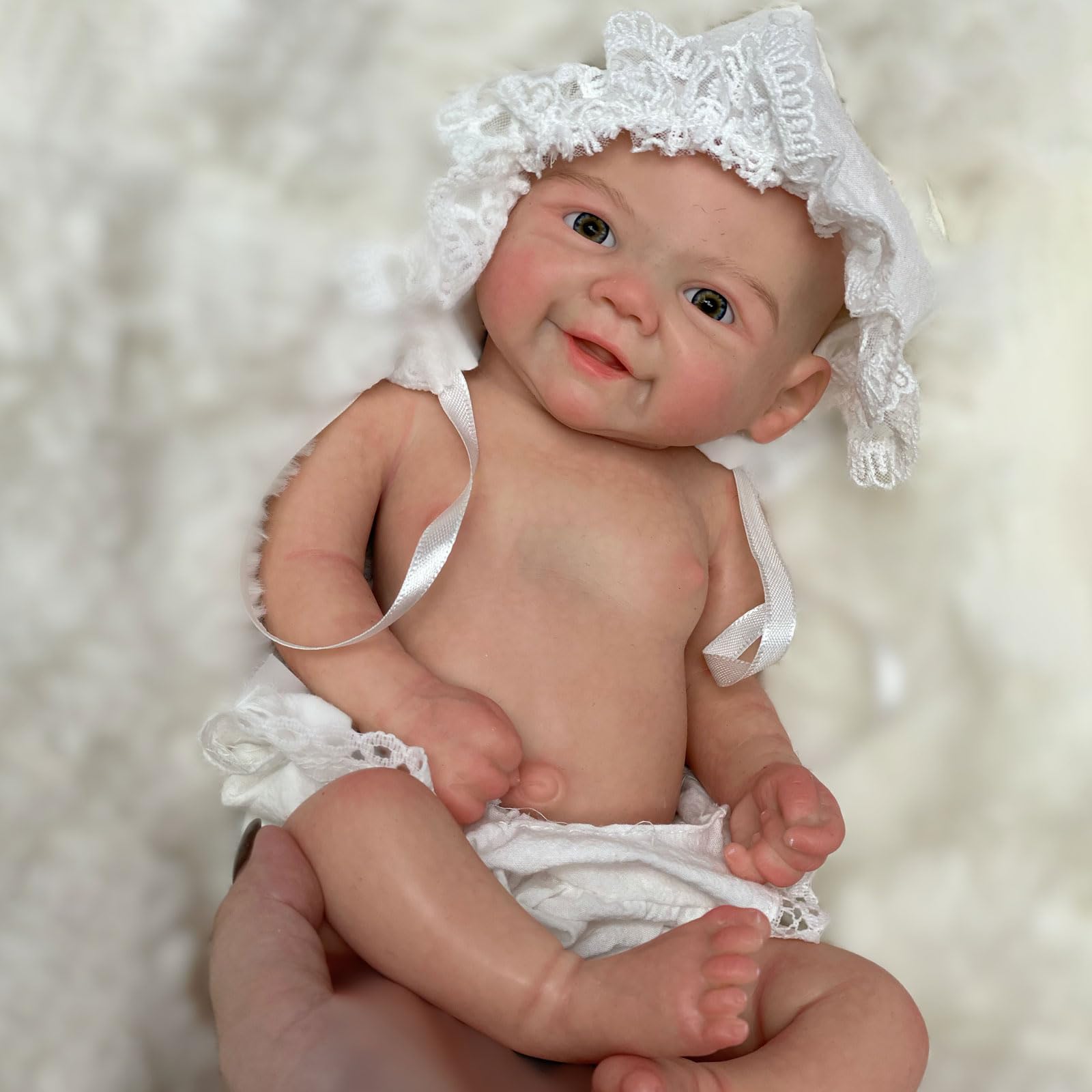 Amazon.com: Gileutay 12 inch Full Solid Silicone Baby Doll Realistic ...
