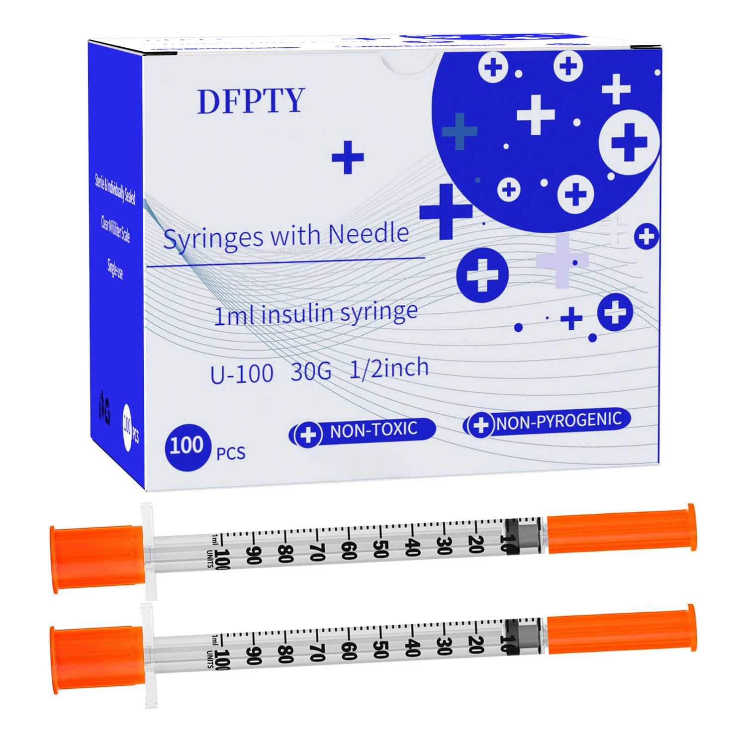 Disposable Sterile Syringe 1cc 30ga 1 2 Inch Needle Individual ...