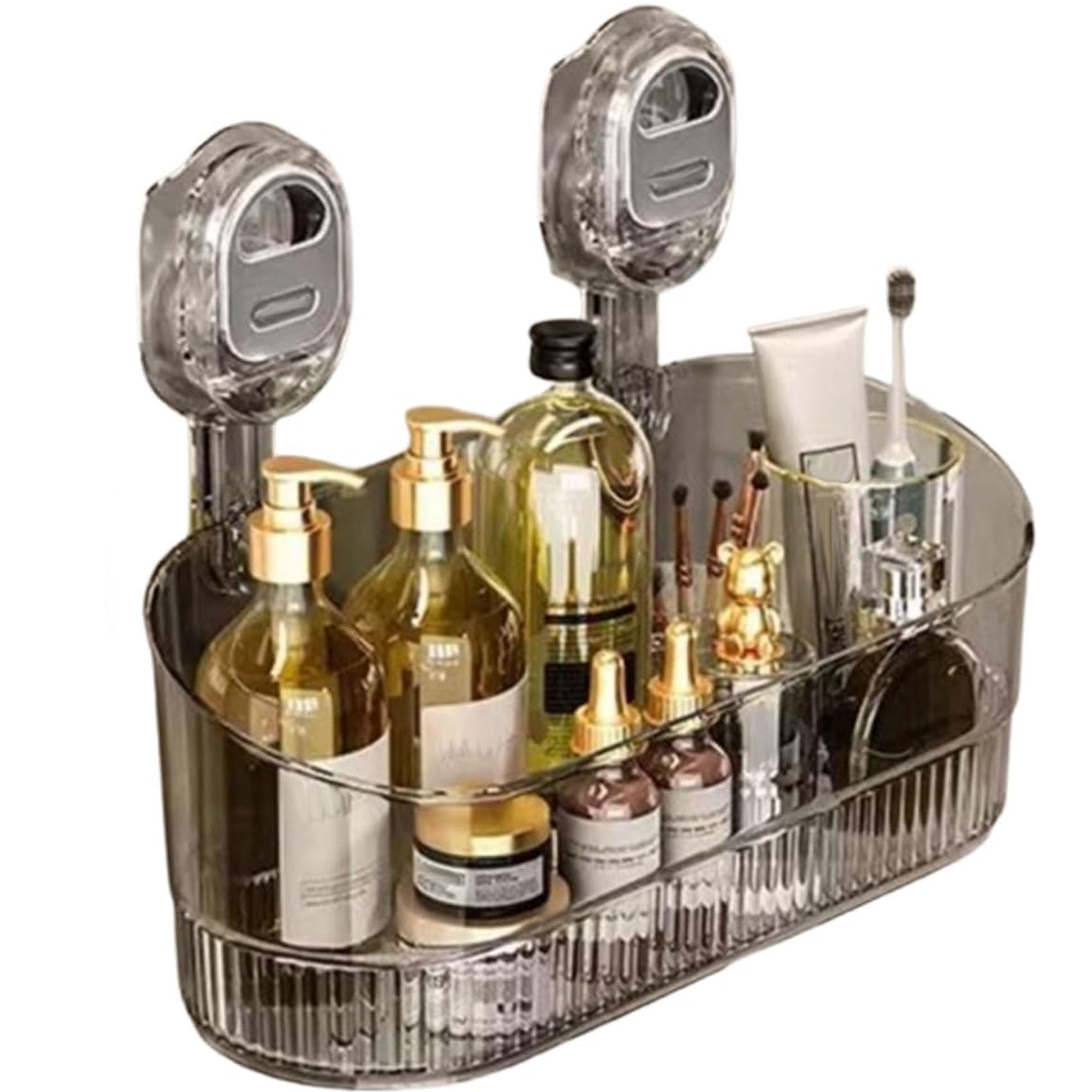 Amazon.com: WdrKo No-Drill Bathroom Suction Storage Box,Corrugated ...