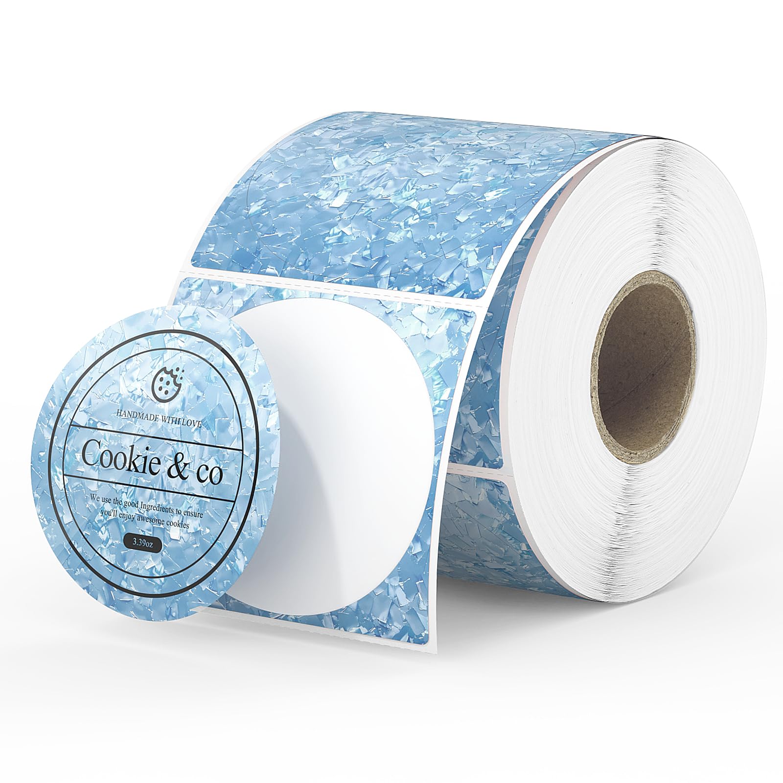 Snapklik.com : MUNBYN 2 Inch Round Blue Thermal Labels