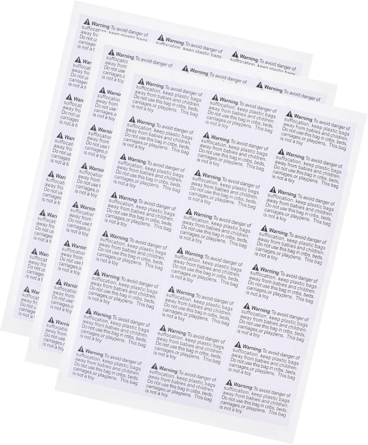 OHPHCALL 1000pcs Anti-Suffocation Label Hazard Labels Stickers ...