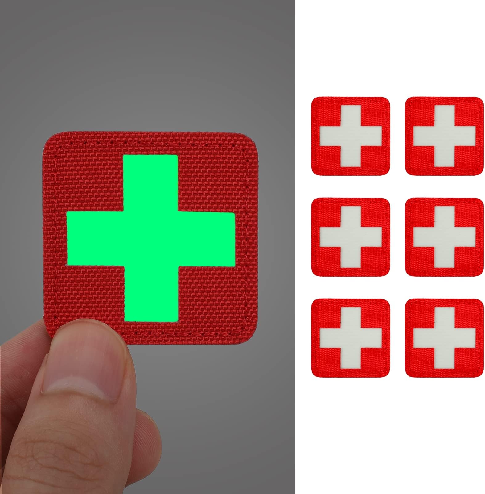 Amazon.com: Glow in Dark Medic Cross First Aid Patches, EMS EMT MED ...