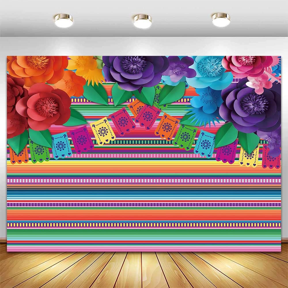 Amazon.com : CGXINS Mexican Fiesta Backdrop for Mexican Party Decor ...