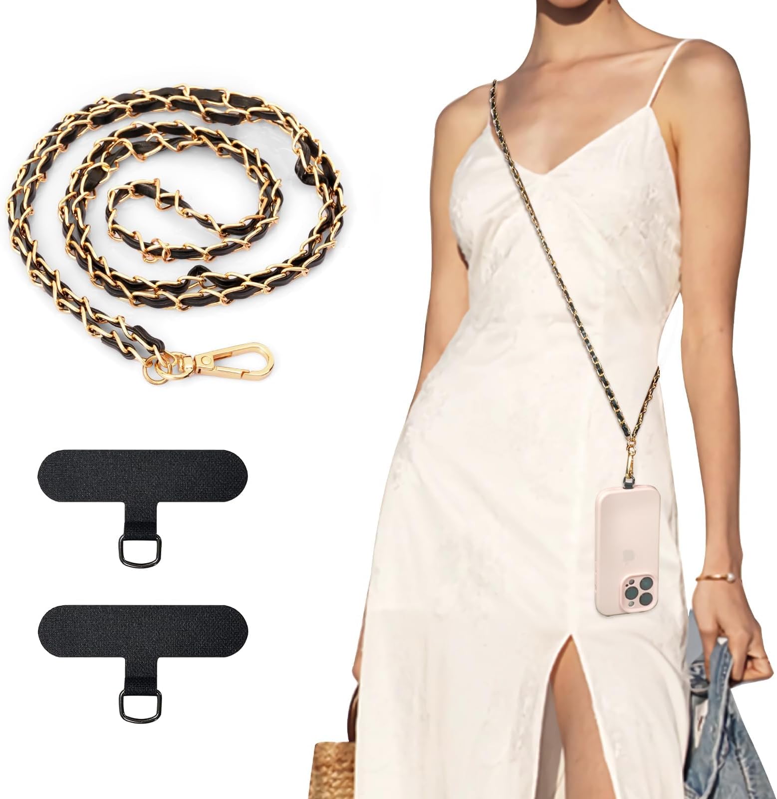 TiMOVO Universal Phone Lanyard, Metal Cell Phone Chain Anti-Theft ...