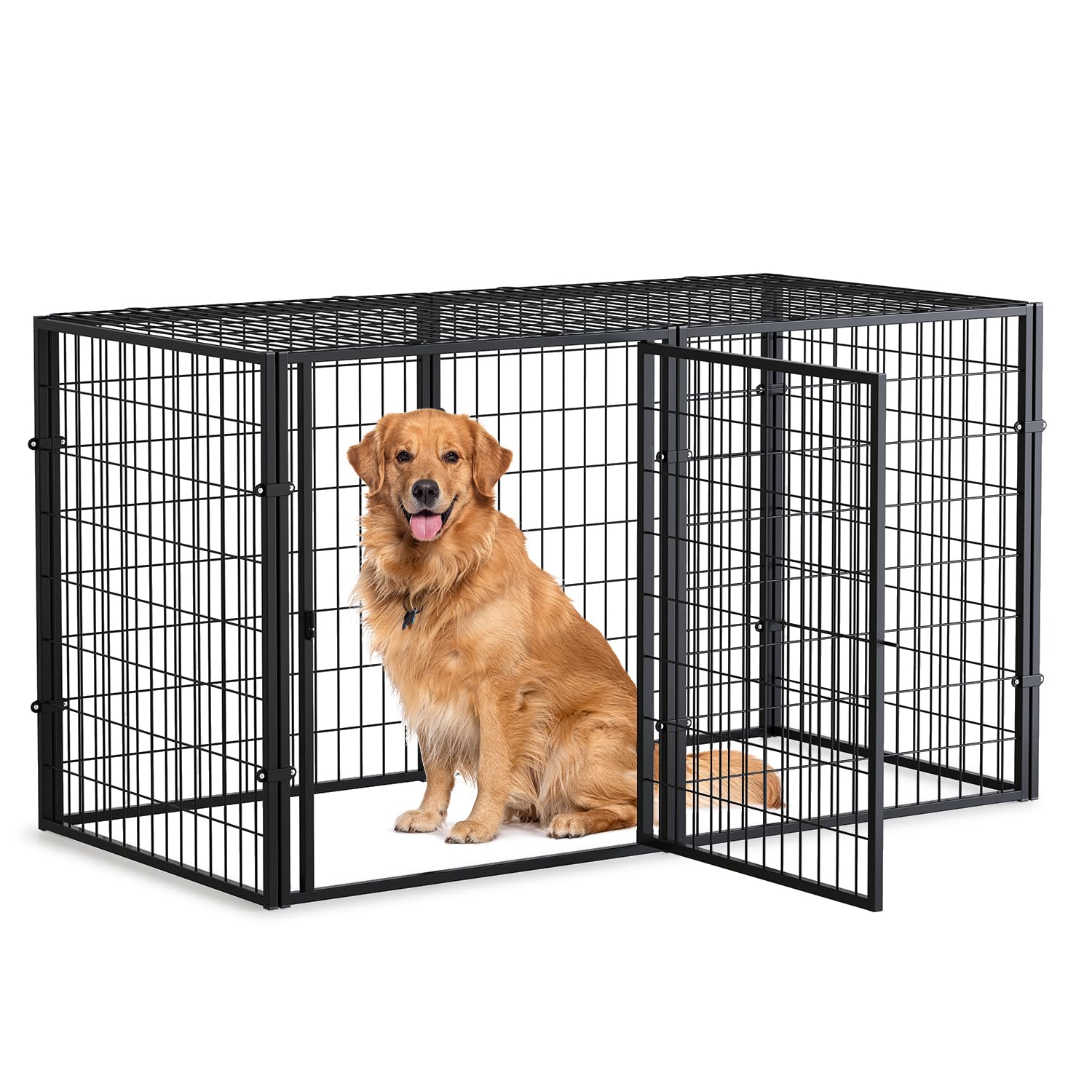 Amazon.com : LURIVA Large Dog Crate, Reinforced Upgraded Version, 40/48 ...