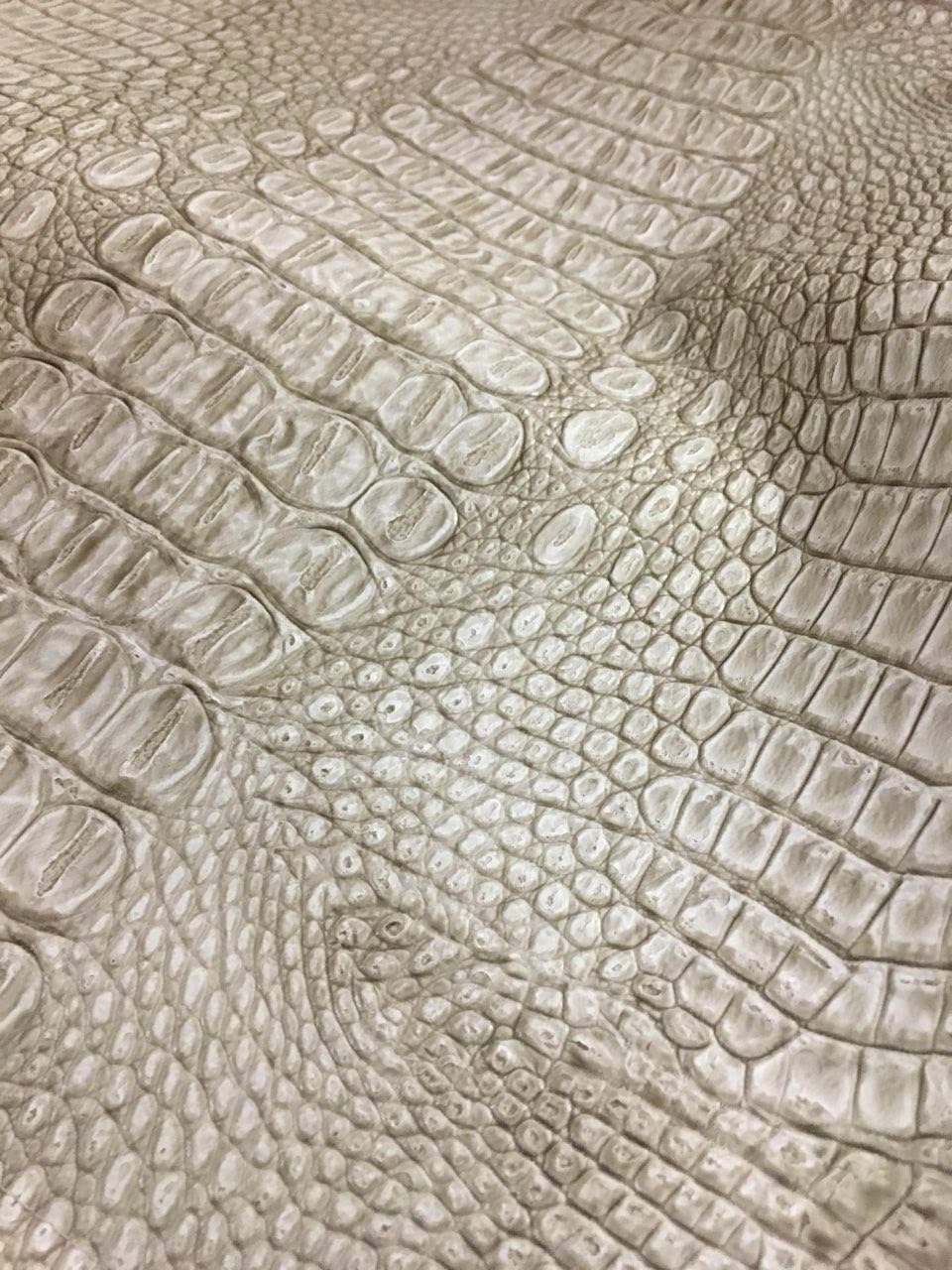 Amazon.com: Steel Allie Embossed Alligator Upholstery Faux Vinyl Fabric ...