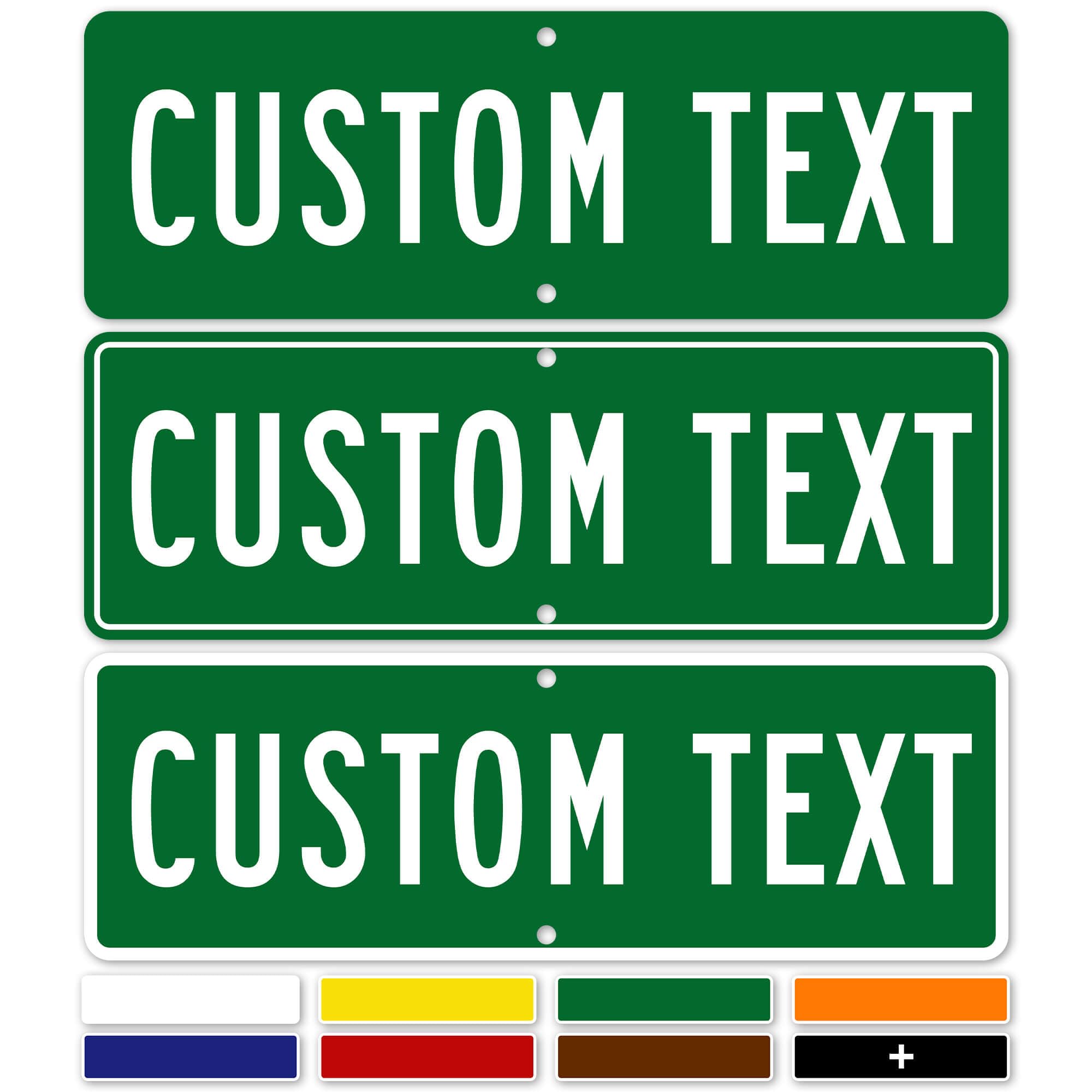 Amazon.com : Custom Street Sign, Road Sign, Address Sign, 8 Colors ...