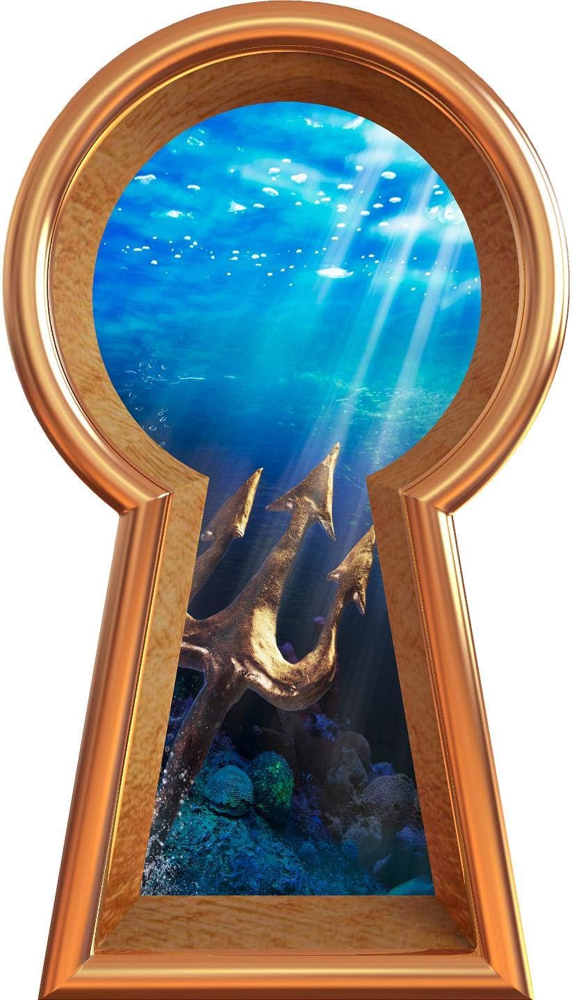 Amazon.com: Bronze Keyhole Wall Decal King Neptune's Trident Removable ...