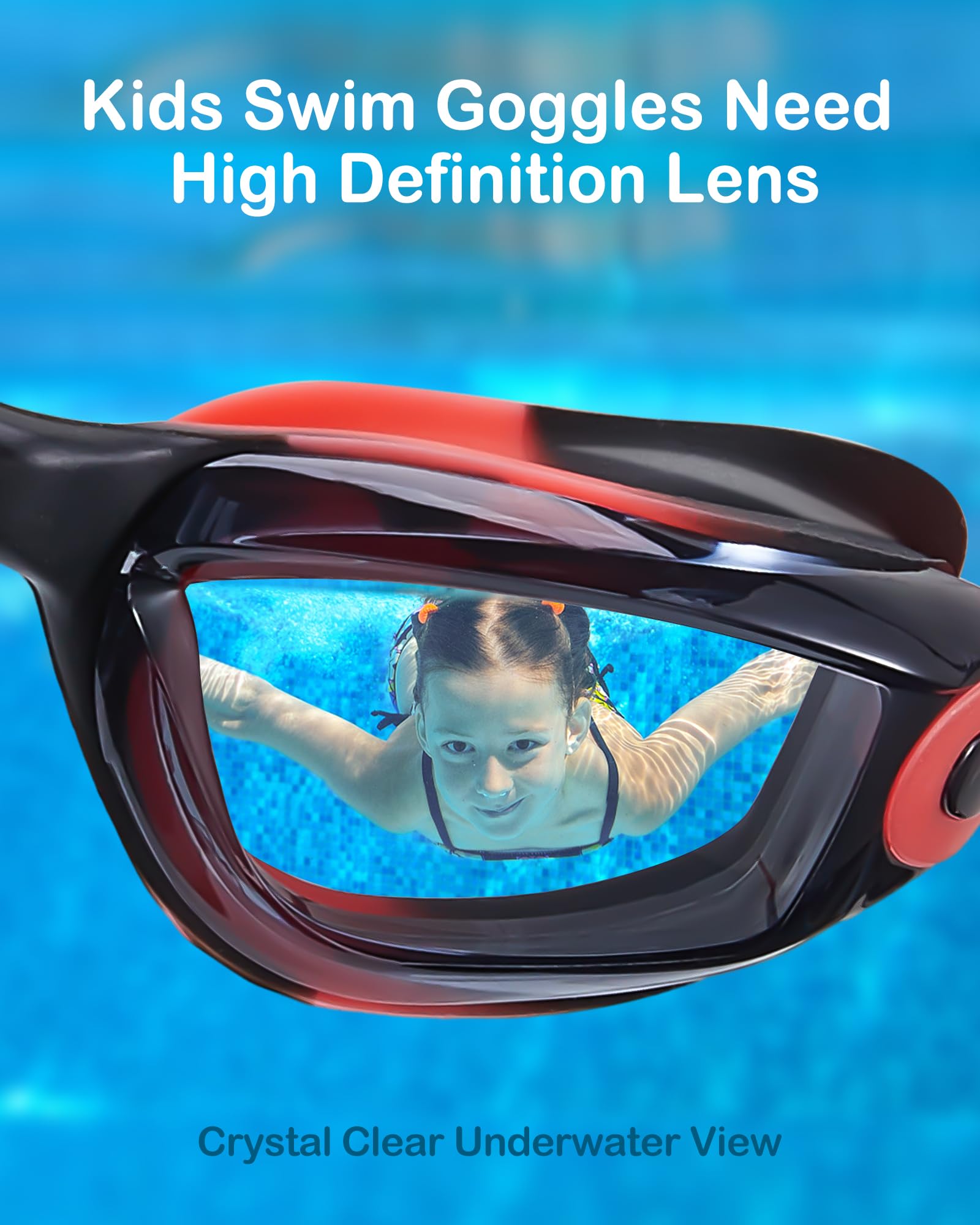 Aegend Kids Swim Goggles, Pack of 2 Swimming Goggles for Children Boys ...