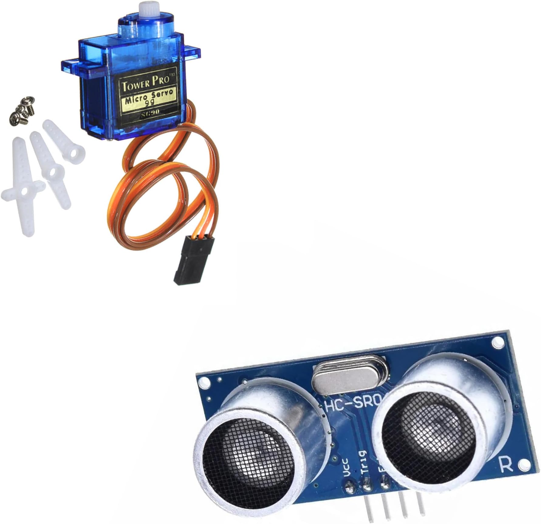 Sg90 Micro Servo Motor With Hc Sr04 Ultrasonic Distance Sensor ...