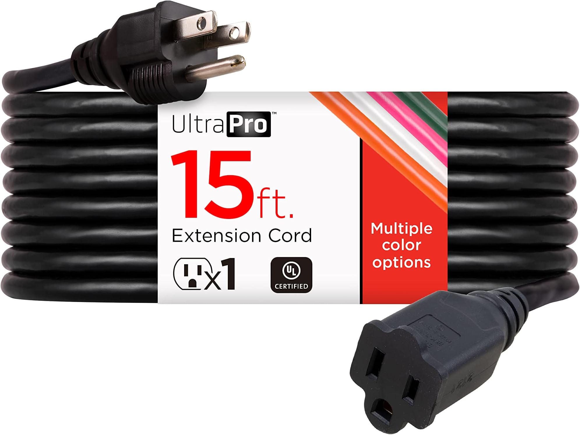 Amazon.com: UltraPro Outdoor Extension Cord, 15 Ft, Heavy Duty ...