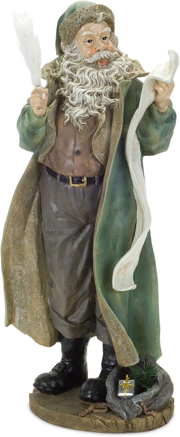 Amazon.com: Melrose Santa with List 20" H Resin : Home & Kitchen