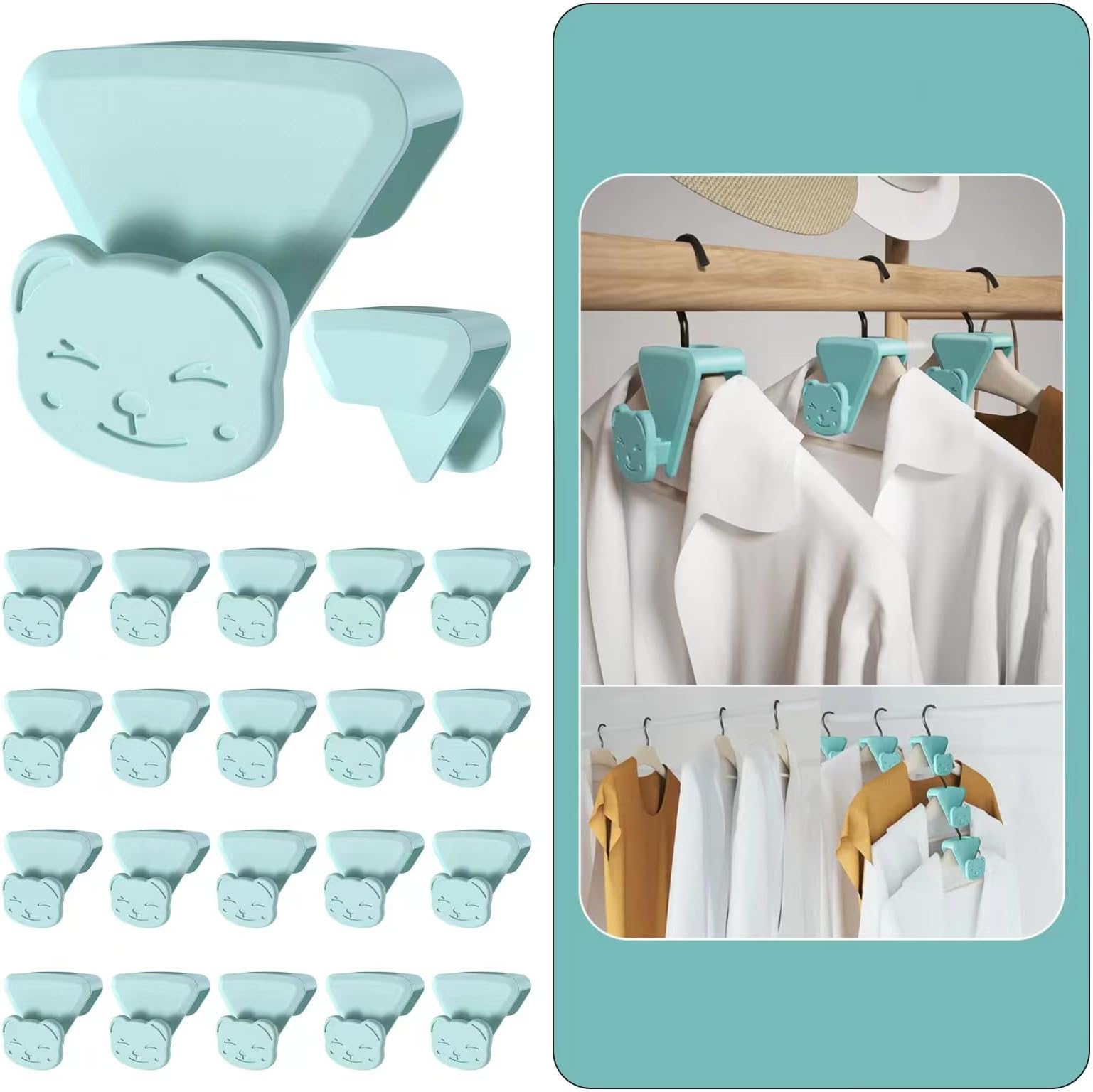 Amazon.com: LIZMSIE 20PCS Space Saving for Hangers, Space Savers Heart ...