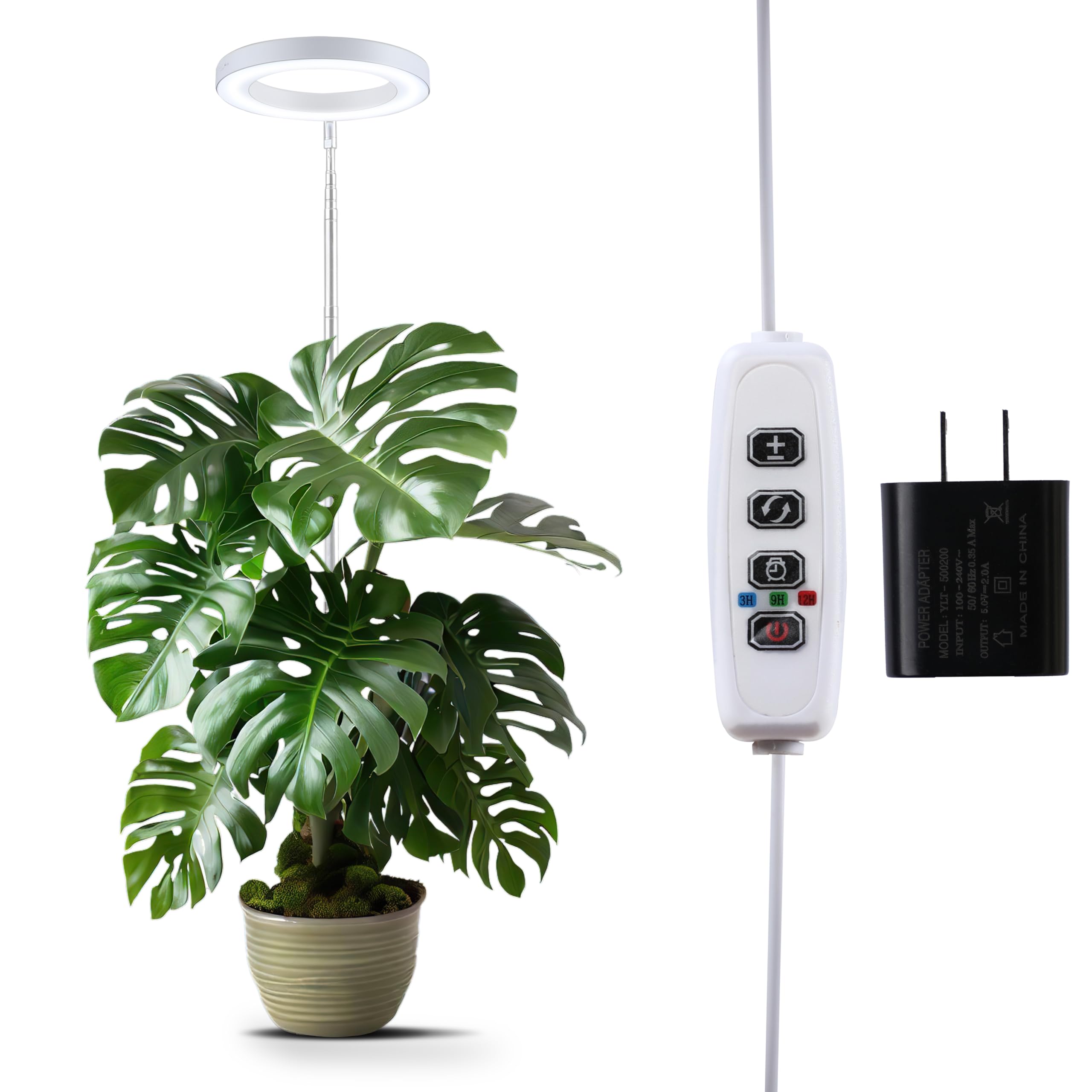 Amazon.com: EcoNour 65” Halo Plant Grow Light for Indoor Plants, Full ...