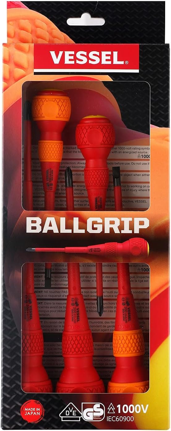 Vessel Electric Ball Grip Screwdriver with 1 Bit Electric Ball 220USB-1 ...