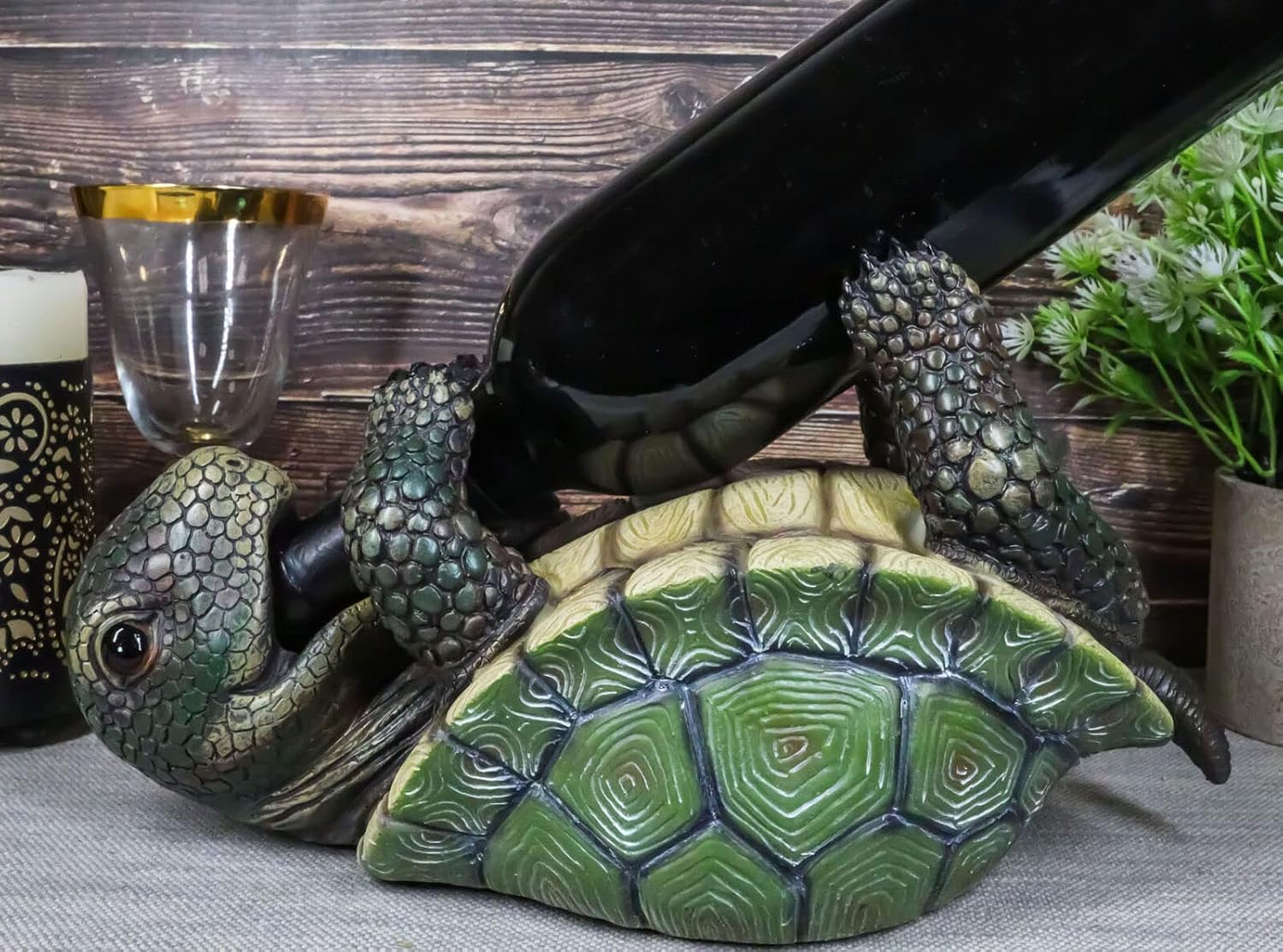Amazon.com: Ebros Gift Drunken Coastal Sea Turtle Tortoise Wine Bottle ...