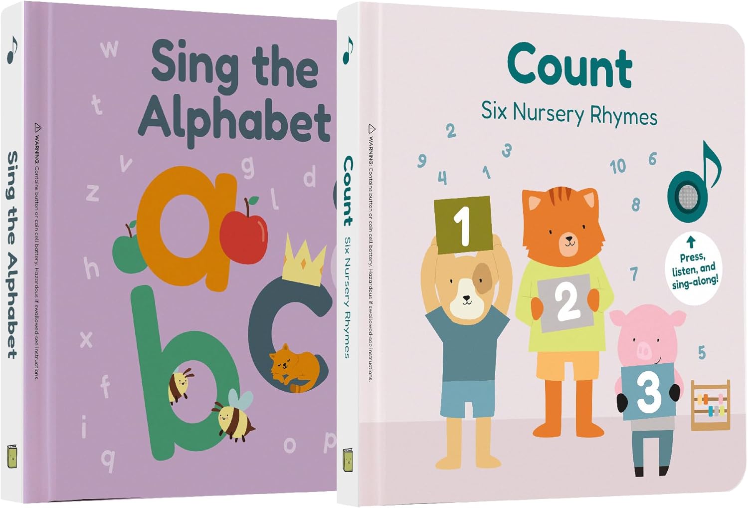Amazon.com: Fun with ABCs & COUNT: Toddler Sound Book Bundle - Engaging ...