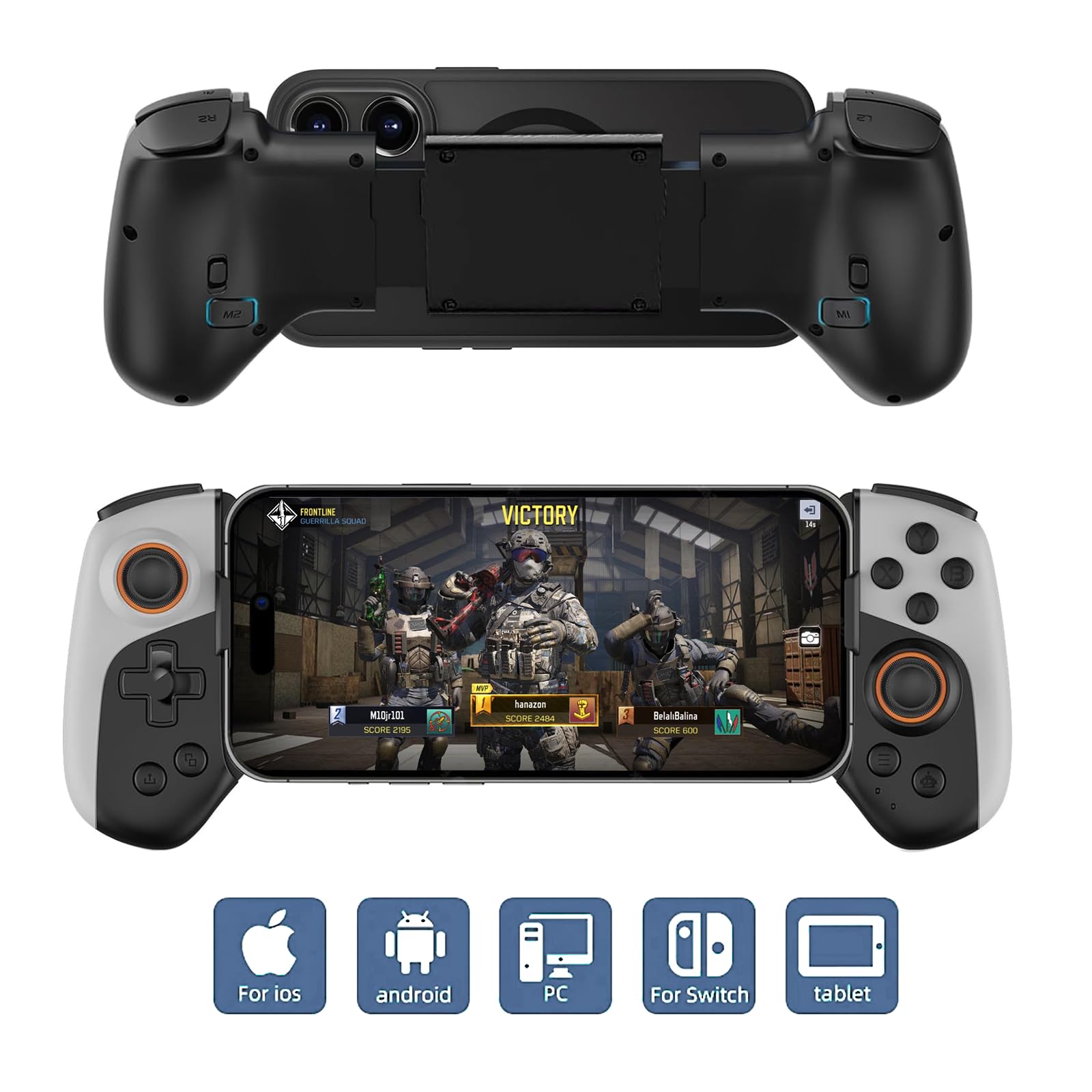 Amazon.com: Snail Bear Cell Phone Game Controller, Wireless Gaming ...