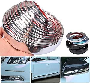Amazon.com: LIYISHUO Car Chrome Trim Molding 5M Chrome Trim Tape ...
