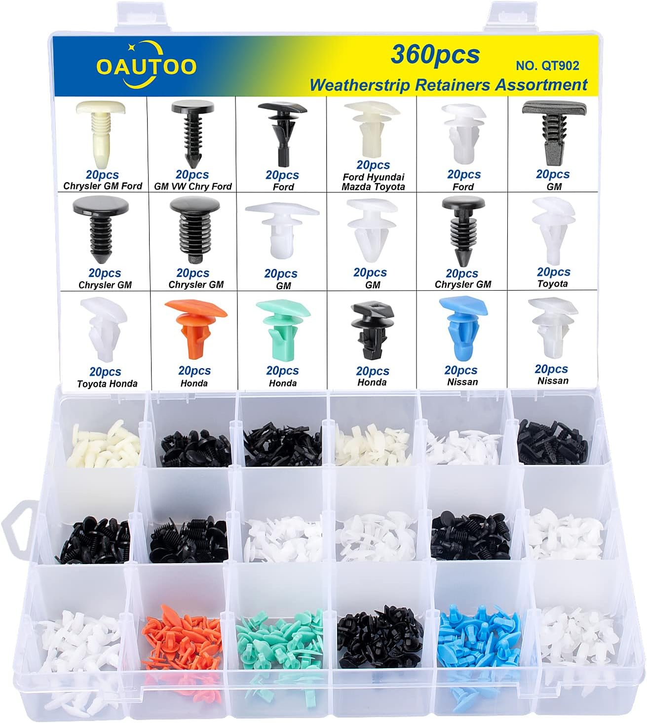 Amazon.com: Rexka 20pcs Door Weatherstrip Retainer Clip 67867-12150 for ...