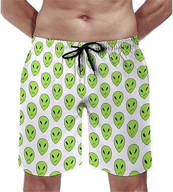 Amazon.com: Peridot Alien Boxers Men's Board Shorts Quick Dry Beach ...