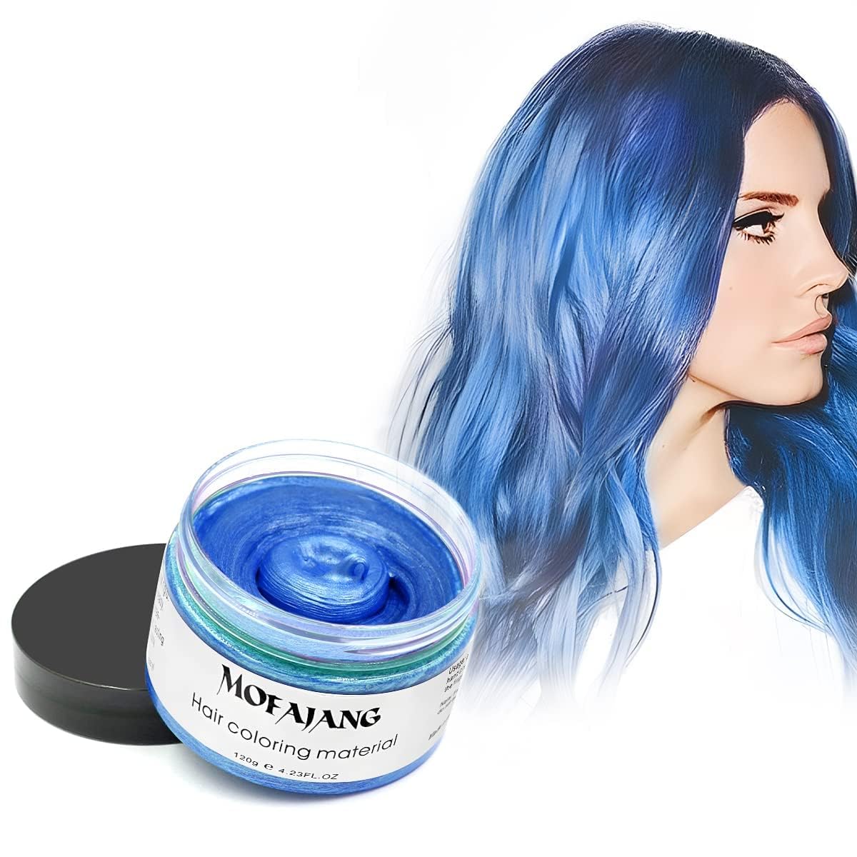 Amazon.com : Instant Hair Dye Wax, SOVONCARE Blue Temporary Color Hair ...