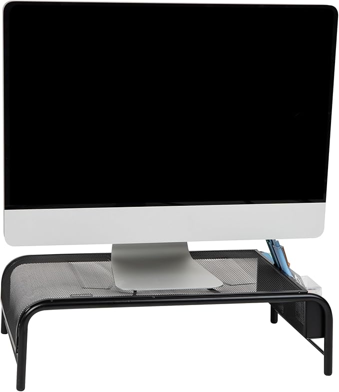 Mind Reader Monitor Stand, Ventilated Laptop Riser, Desktop Organizer ...