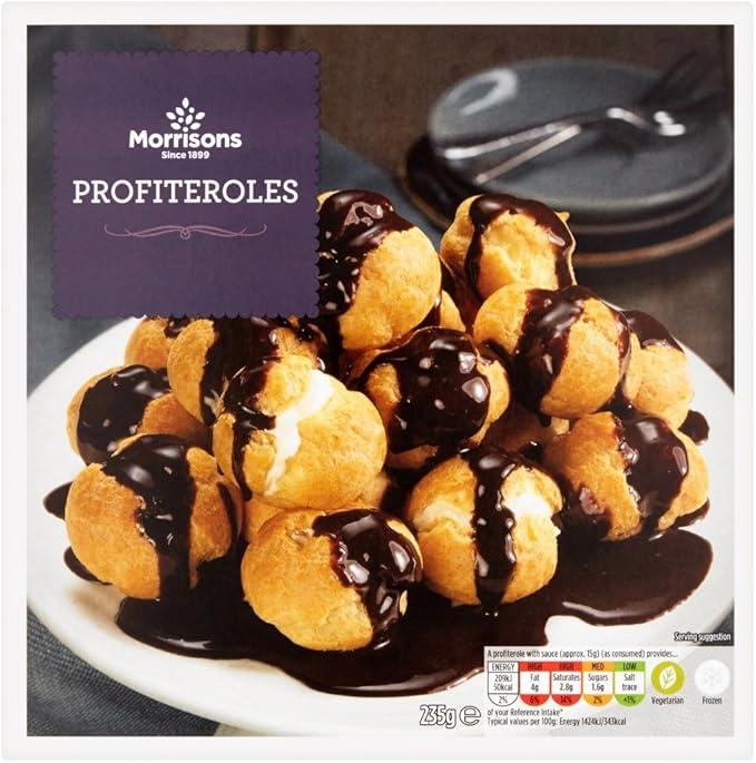 Morrisons Profiteroles, 235g (Frozen) : Amazon.co.uk: Grocery