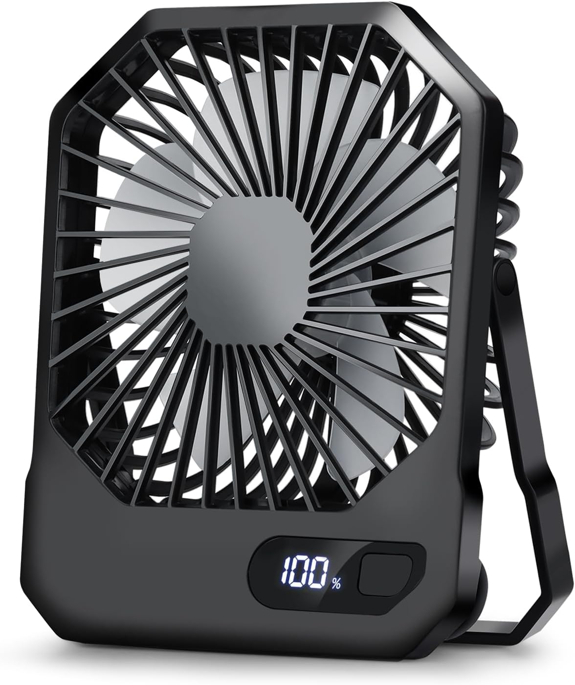 Amazon.com: Jrisbo Desk Fan Battery Operated, Portable USB Rechargeable ...