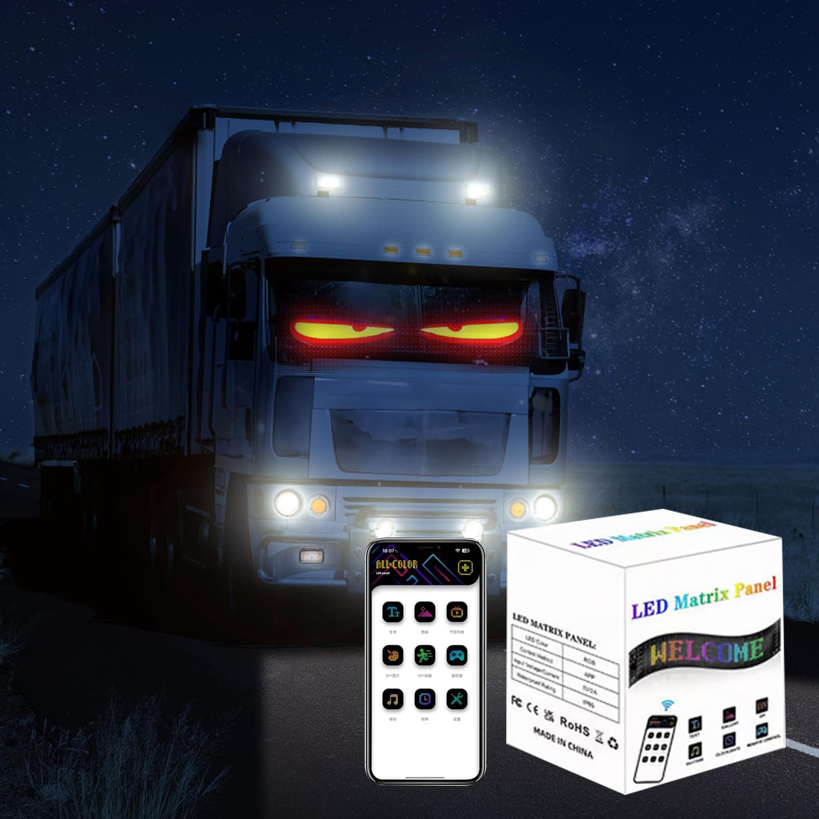 Programmable Car Windshield Screen Programmable Car Windshield LED ...