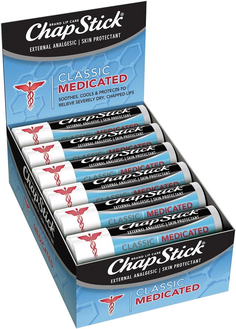 Amazon.com: ChapStick Classic Medicated, 0.15 oz, 12-Stick Refill Pack ...