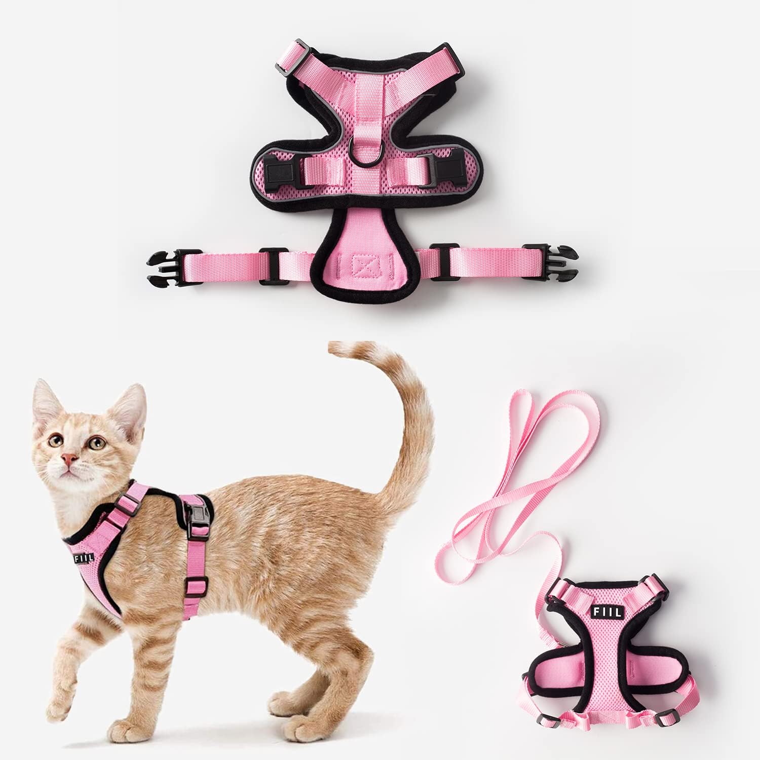 Pet Supplies : SALFSE Cat Harness and Leash Escape Proof for Walking ...